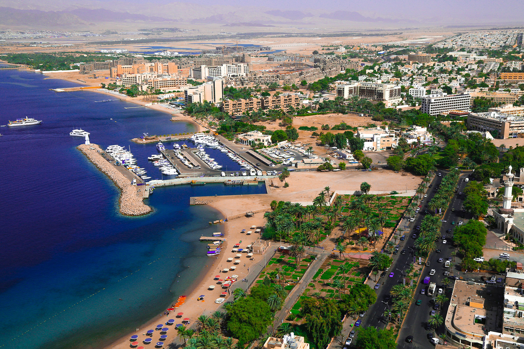 Coastal scene of Aqaba by the Red Sea